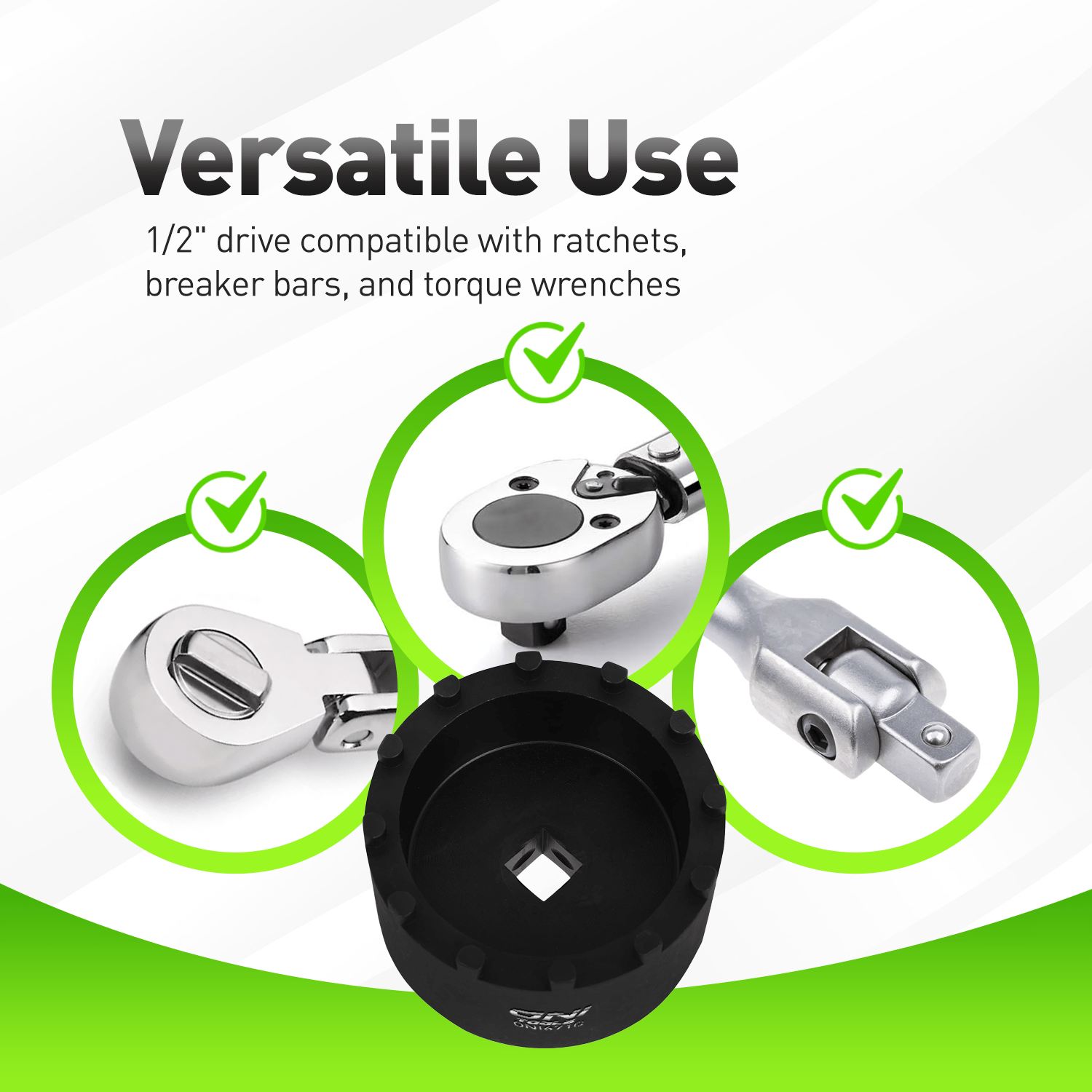 1/2″ Drive 12‑Pin Axle Nut Spanner Socket for Dodge Ram 3500/4500/5500